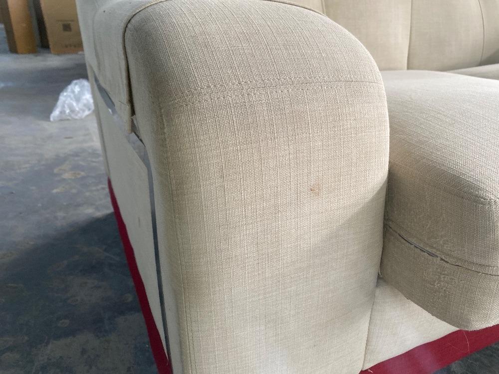 Fabric 3+2 Seater Sofa Pearl White Colour Set / Set Sofa Fabrik 3+2 ...