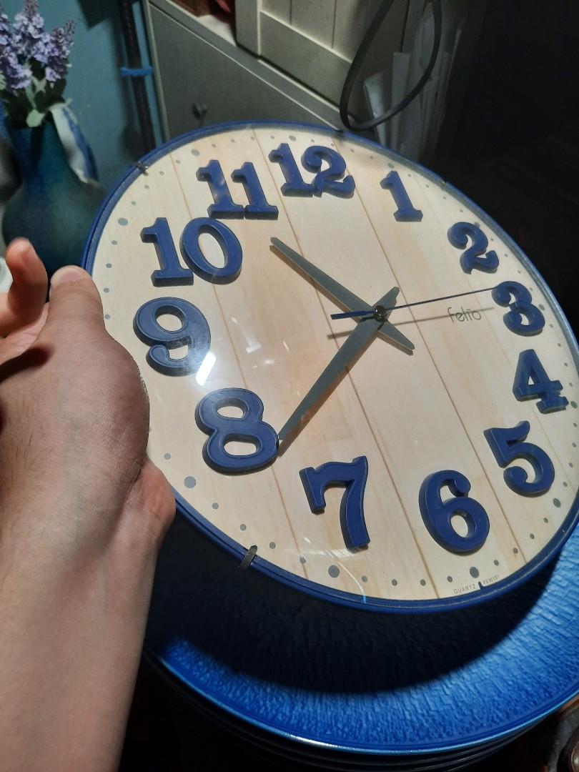 Felio wall clock, Furniture & Home Living, Home Decor, Clocks on Carousell