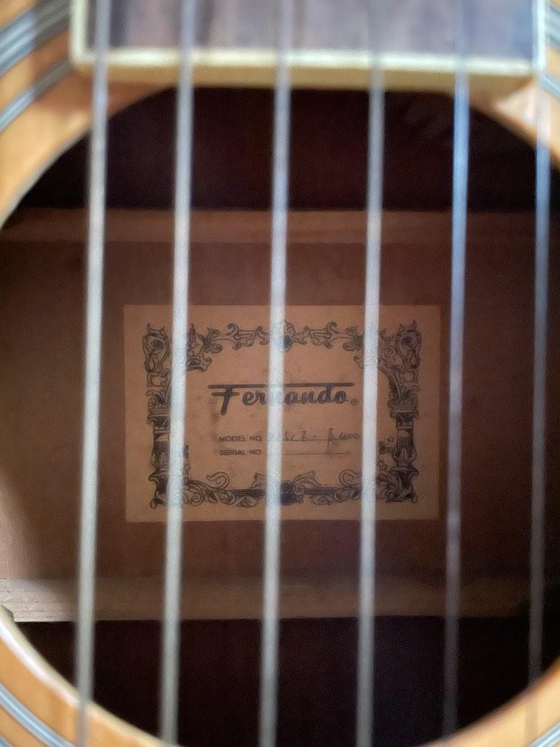FERNANDO ACOUSTIC GUITAR WITH PICK UP (amplifier plug in) ONE PEG IS ...
