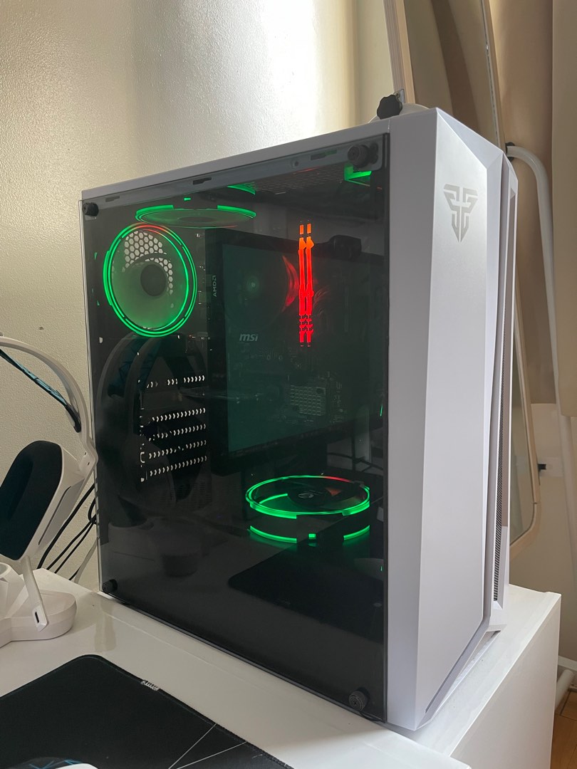Gaming CPU White RGB Aesthetic, Computers & Tech, Desktops on Carousell