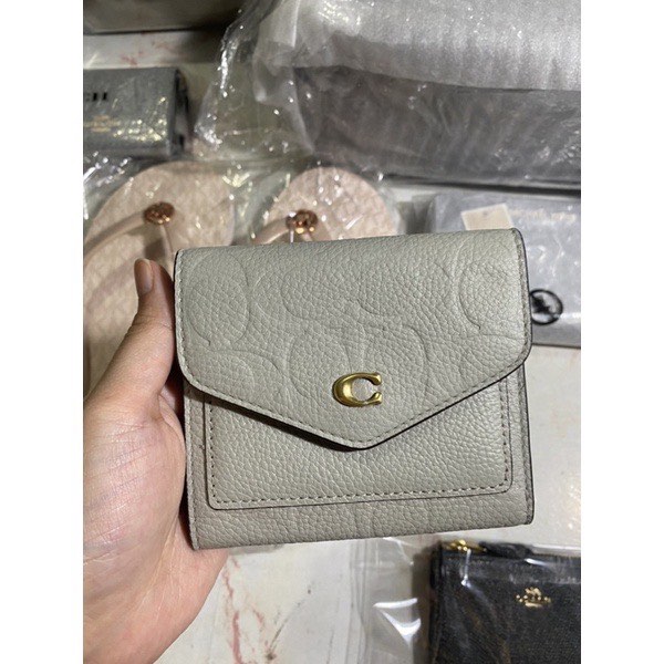 AUTHENTIC Coach Wyn Small Wallet Card Holder Wallet - GRAY, Women's ...