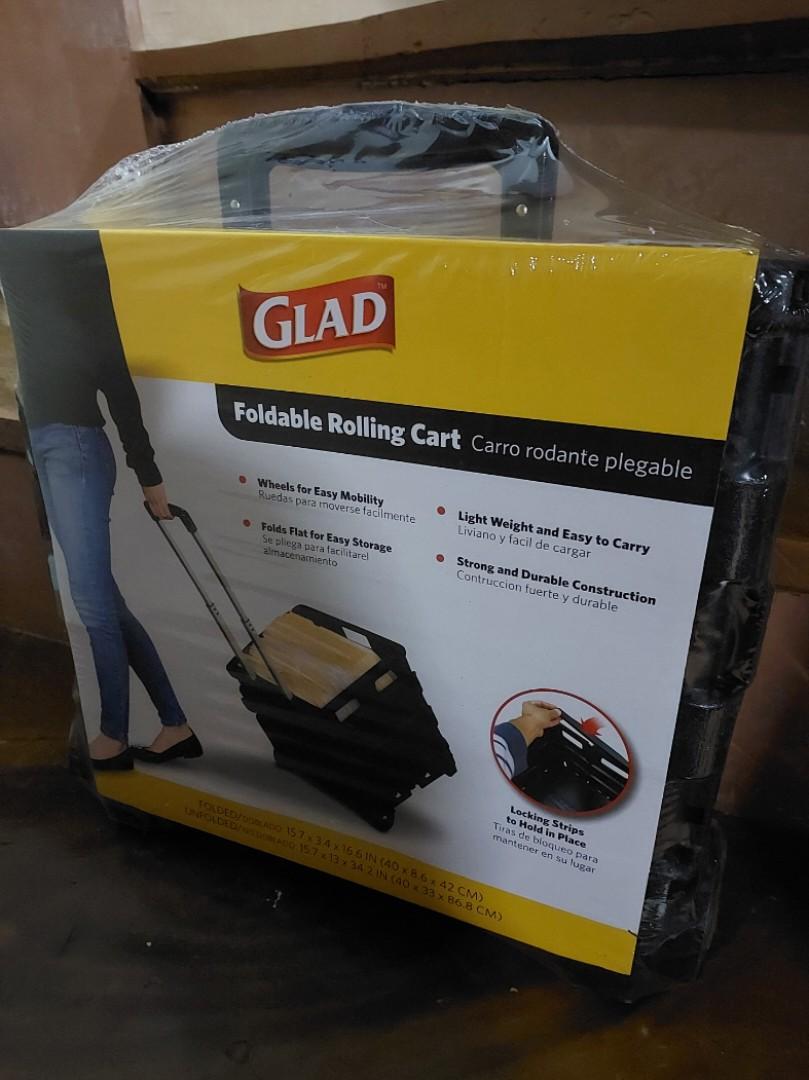 Glad Foldable Rolling Cart, Furniture & Home Living, Home Improvement ...