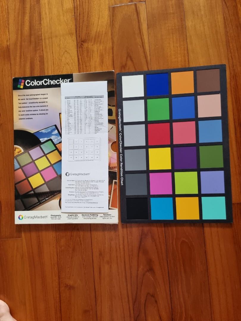 GretagMacbeth ColorChecker A4, Photography, Photography Accessories ...