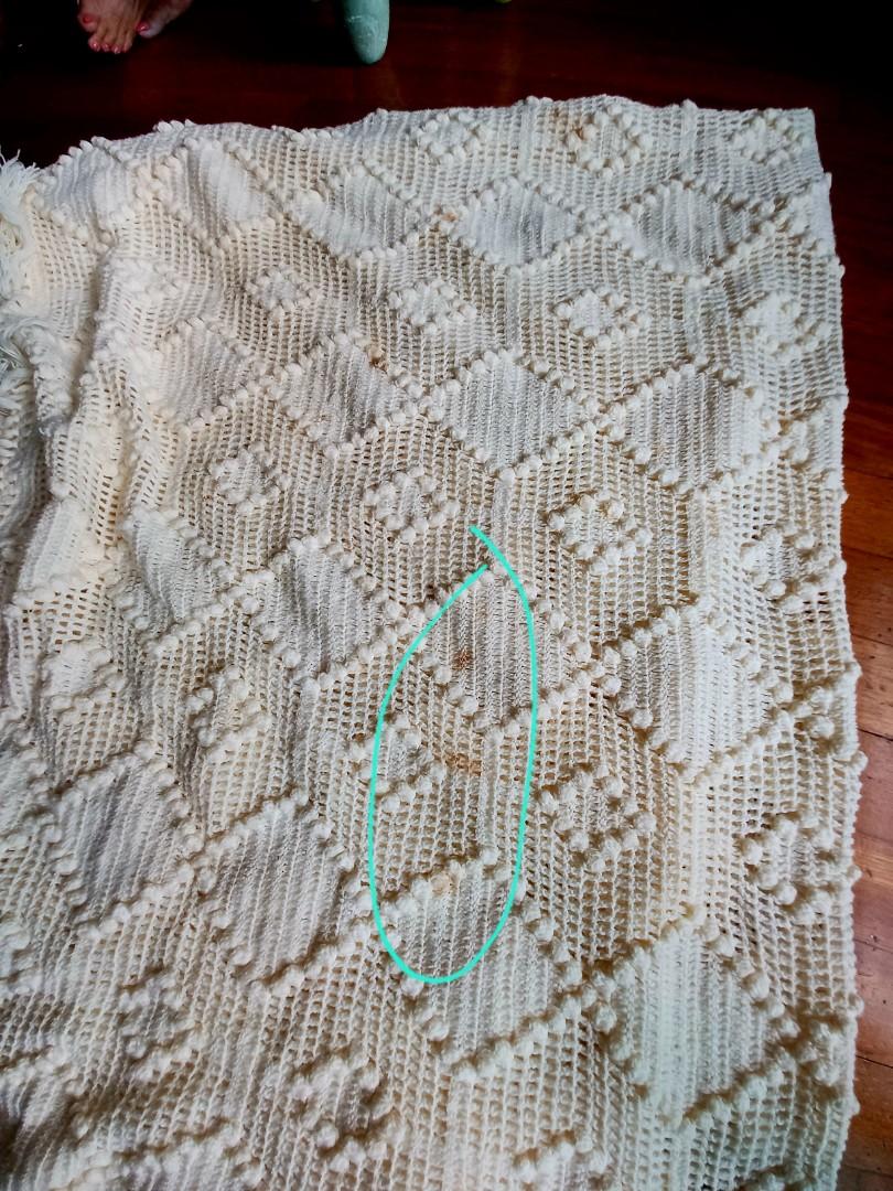 Retro Hand-knitted bed cover/bed throw, Furniture & Home Living, Home ...