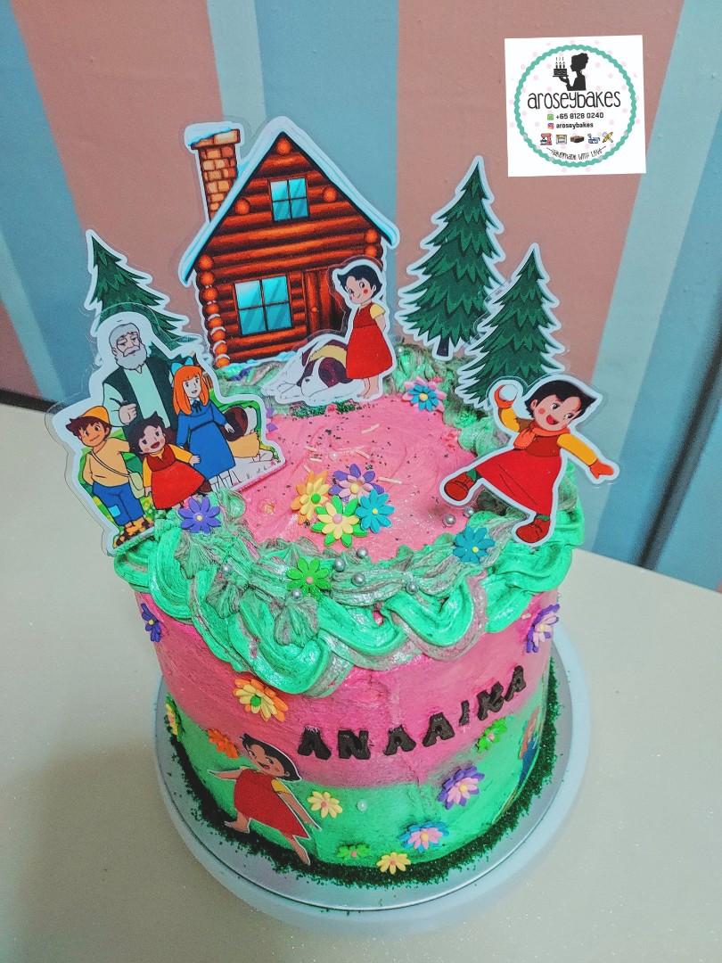 Heidi Theme Customised cakes, Food & Drinks, Homemade Bakes on Carousell