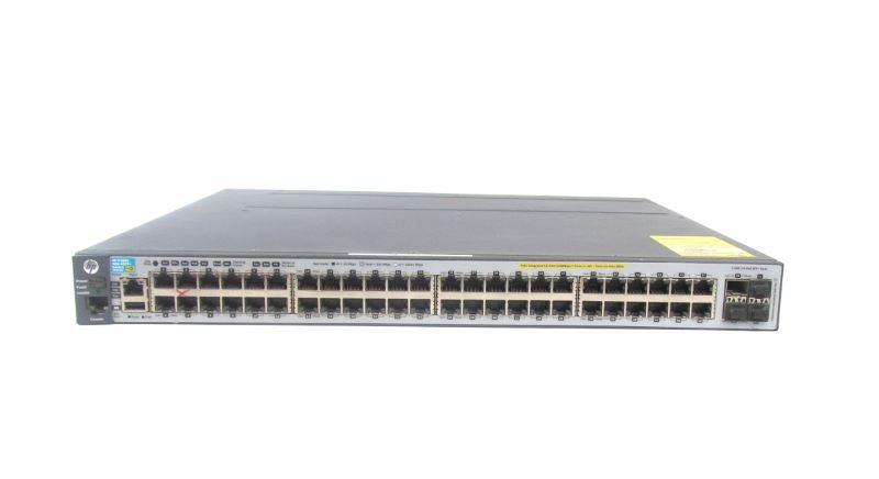 HPE Aruba 3800 48G PoE+ 4SFP+ Switch - 48 x RJ-45 autosensing 10/100 ...