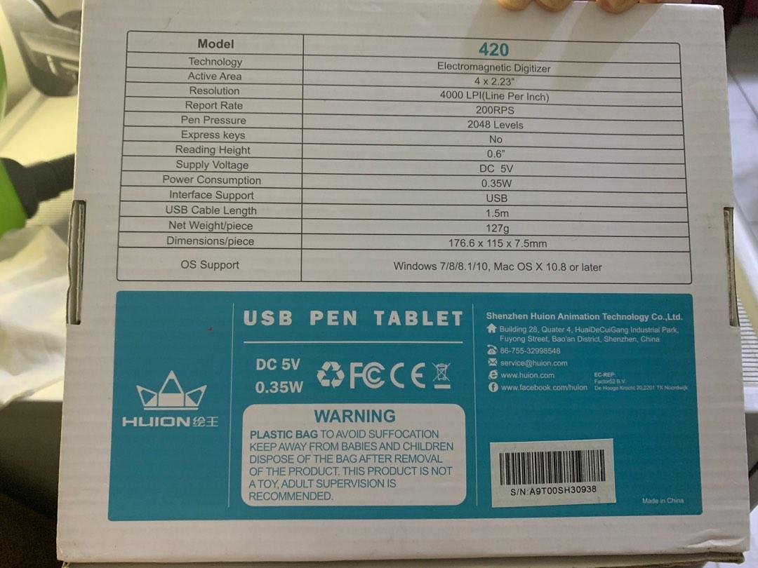 HUION DRAWING TABLET / PEN TABLET (NO SCREEN) - Digital art, E ...