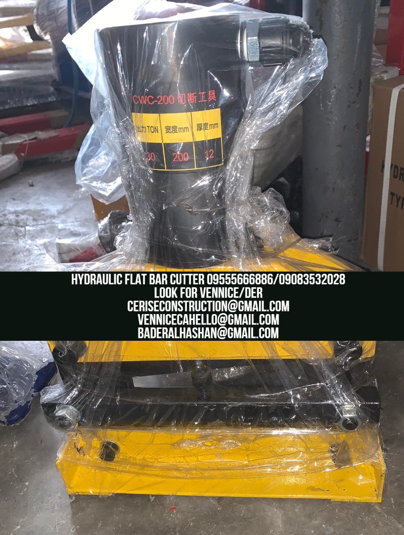 Hydraulic flat bar cutter, Commercial & Industrial, Construction Tools ...