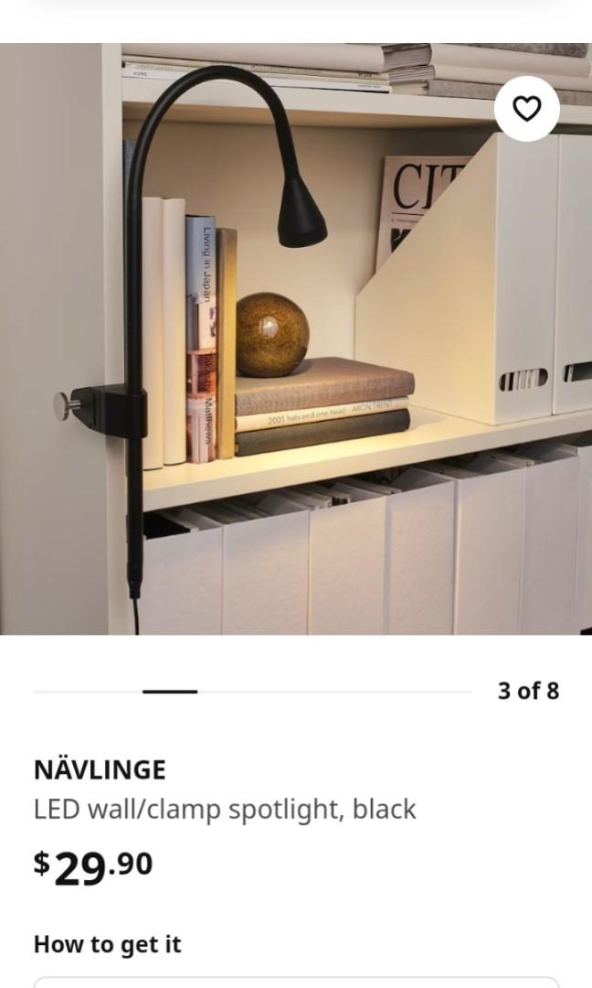 IKEA LED wall/clamp spotlight lamp, Furniture & Home Living, Lighting ...