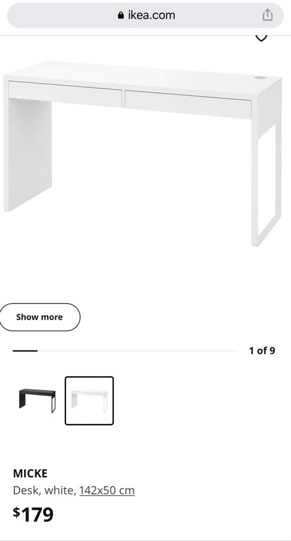 IKEA Micke Study Table, Furniture & Home Living, Furniture, Tables ...