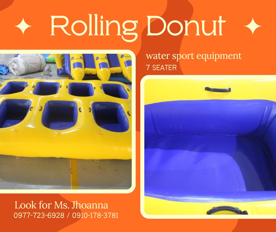 Inflatable Rolling Donut Boat Water Sport Equipment 7 Seater, Sports ...