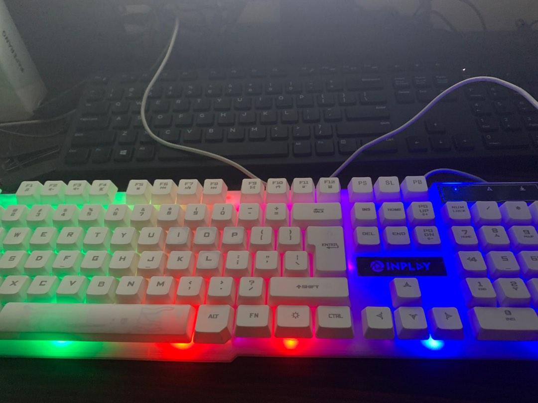 INPLAY GAMING KEYBOARD RGB (WHITE) - Led lights, Computers & Tech ...