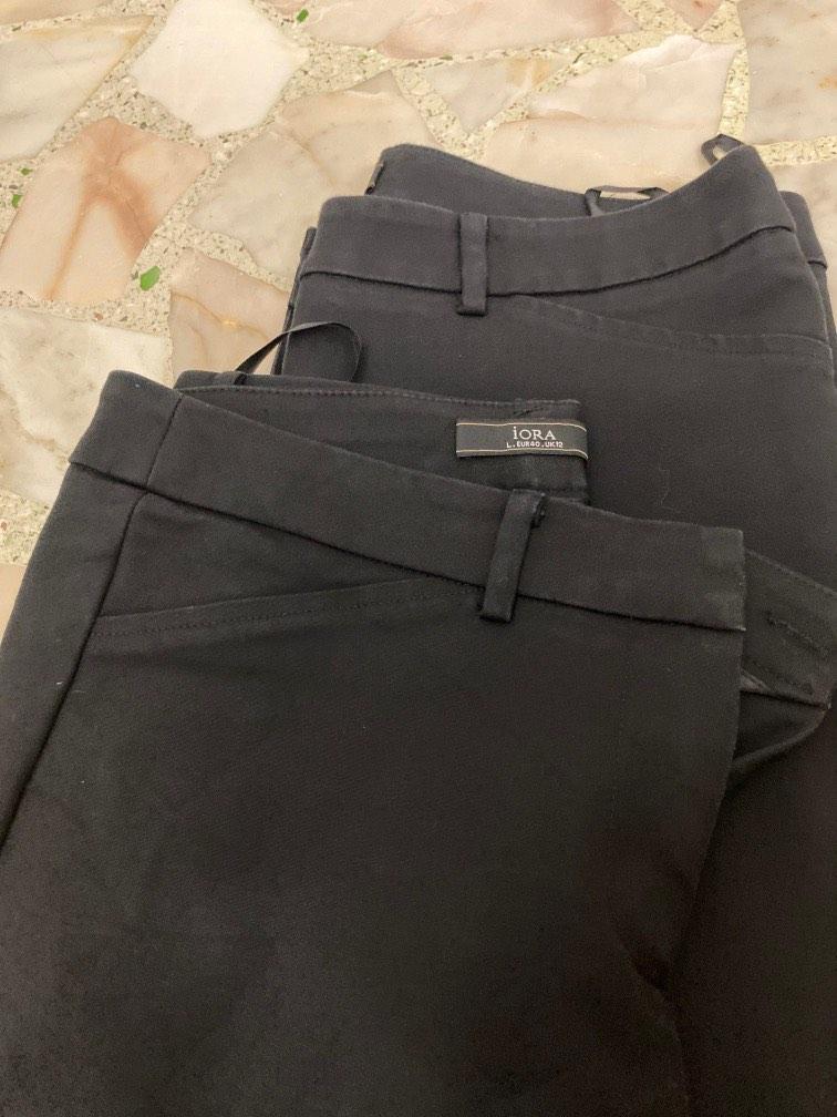 Iora black work formal pants 2 pairs, Women's Fashion, Bottoms, Jeans ...