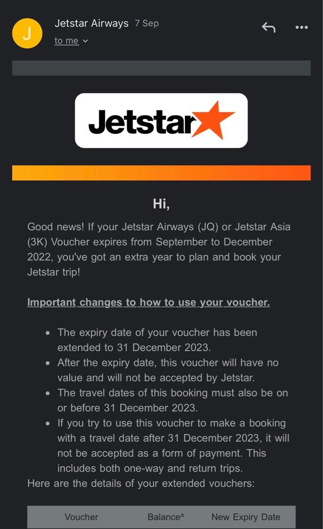 Jetstar Voucher, Everything Else on Carousell