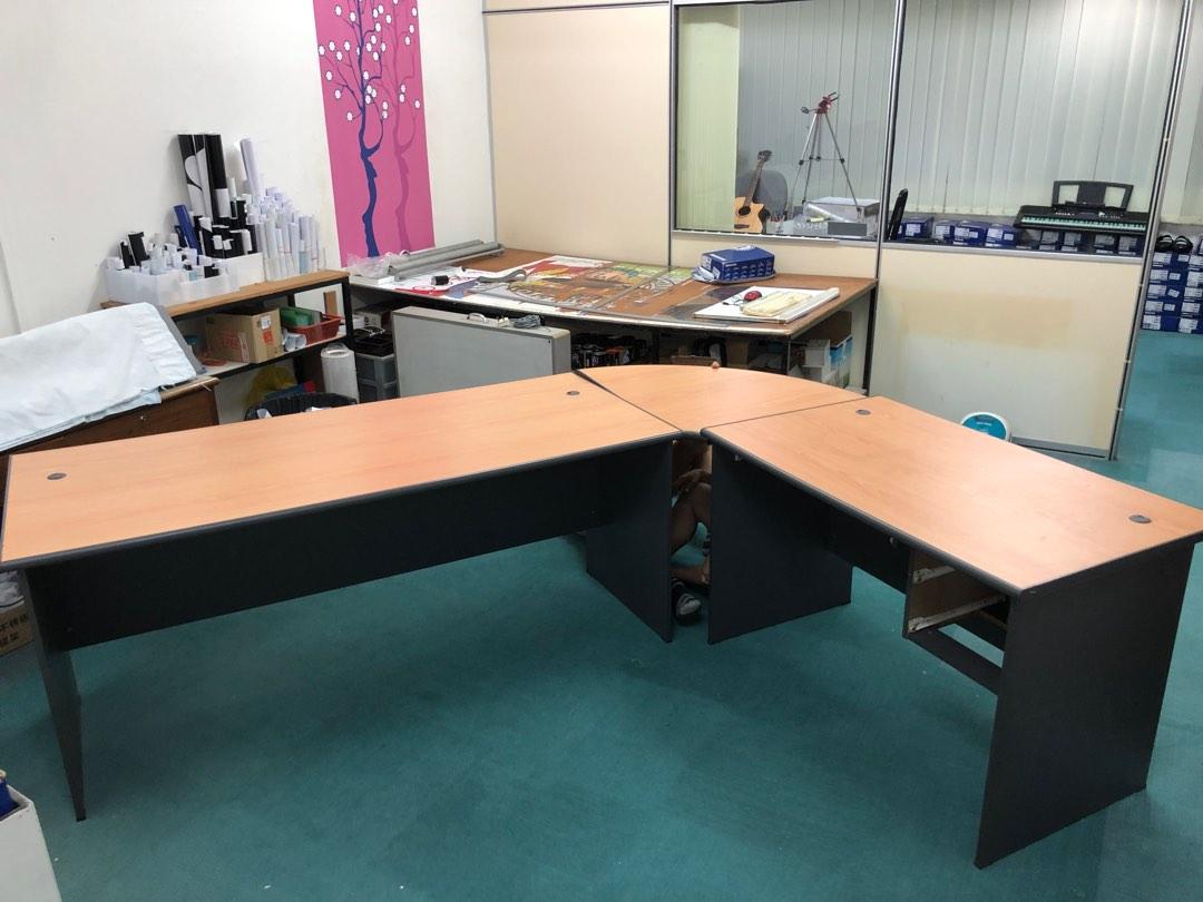 L Shape Office Table, Furniture & Home Living, Furniture, Tables & Sets ...