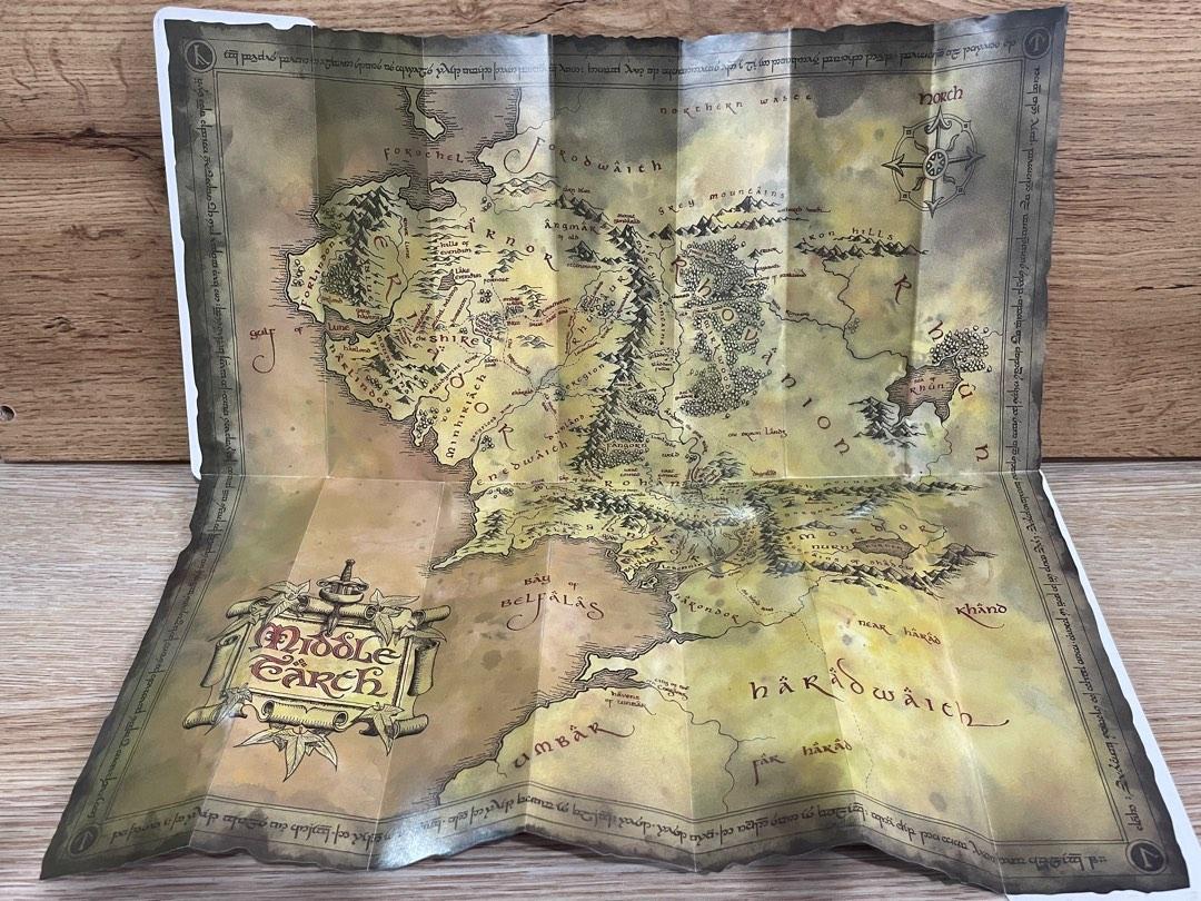 Lord of the Rings - Map of Middle Earth bookmark, Hobbies & Toys, Books ...