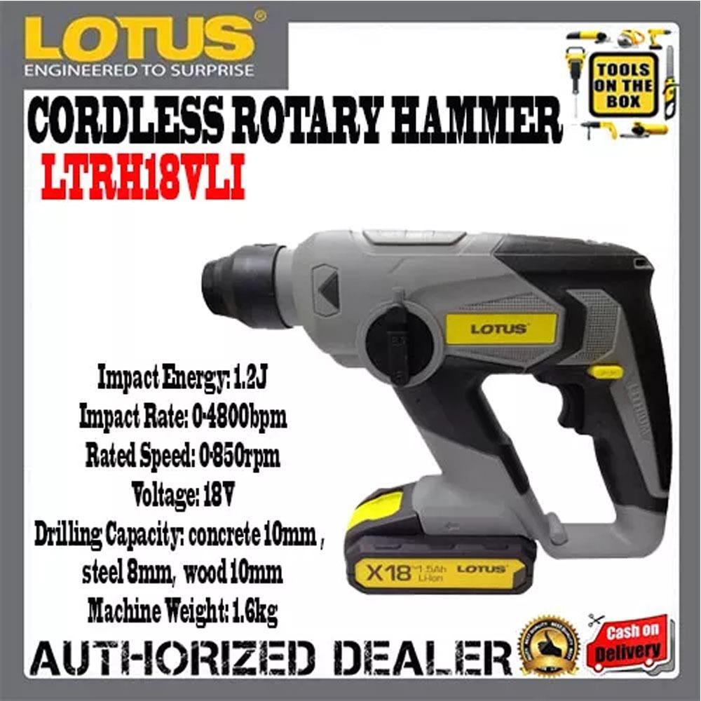 LOTUS Cordless Rotary Hammer LTRH18VLI COMBO SET, Commercial ...
