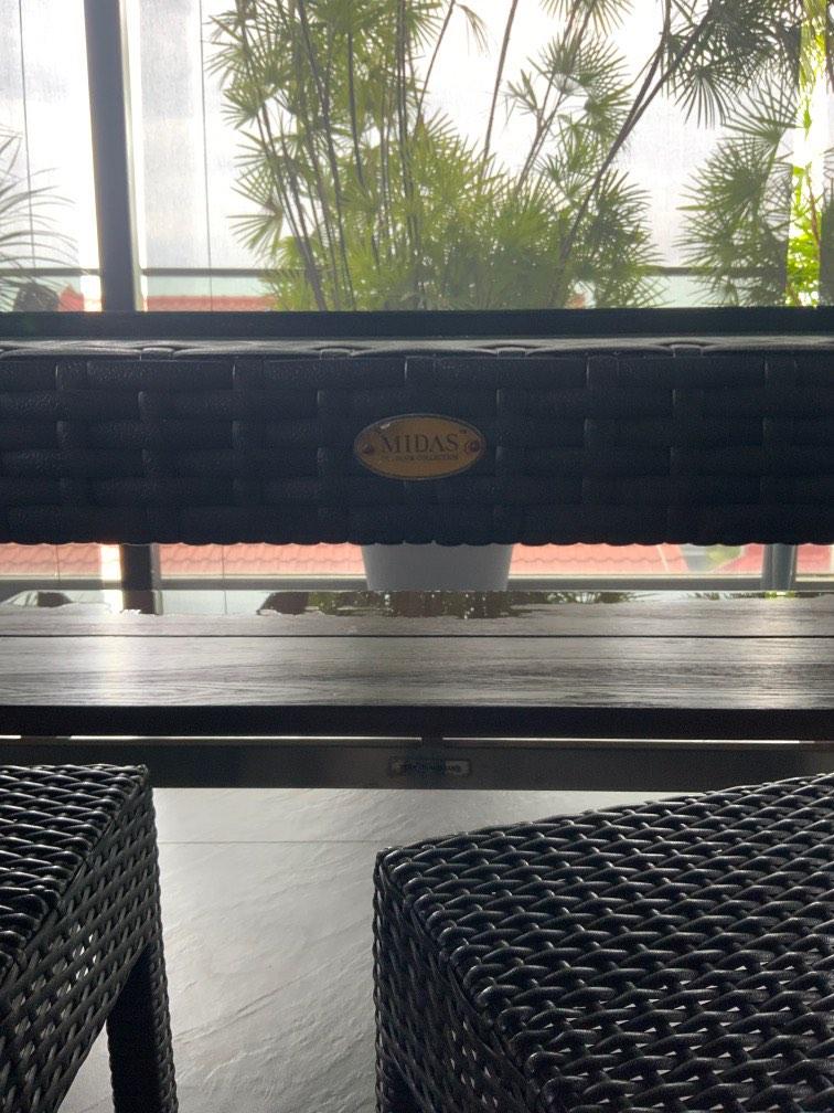 Midas outdoor dining table with glass top, Furniture & Home Living ...