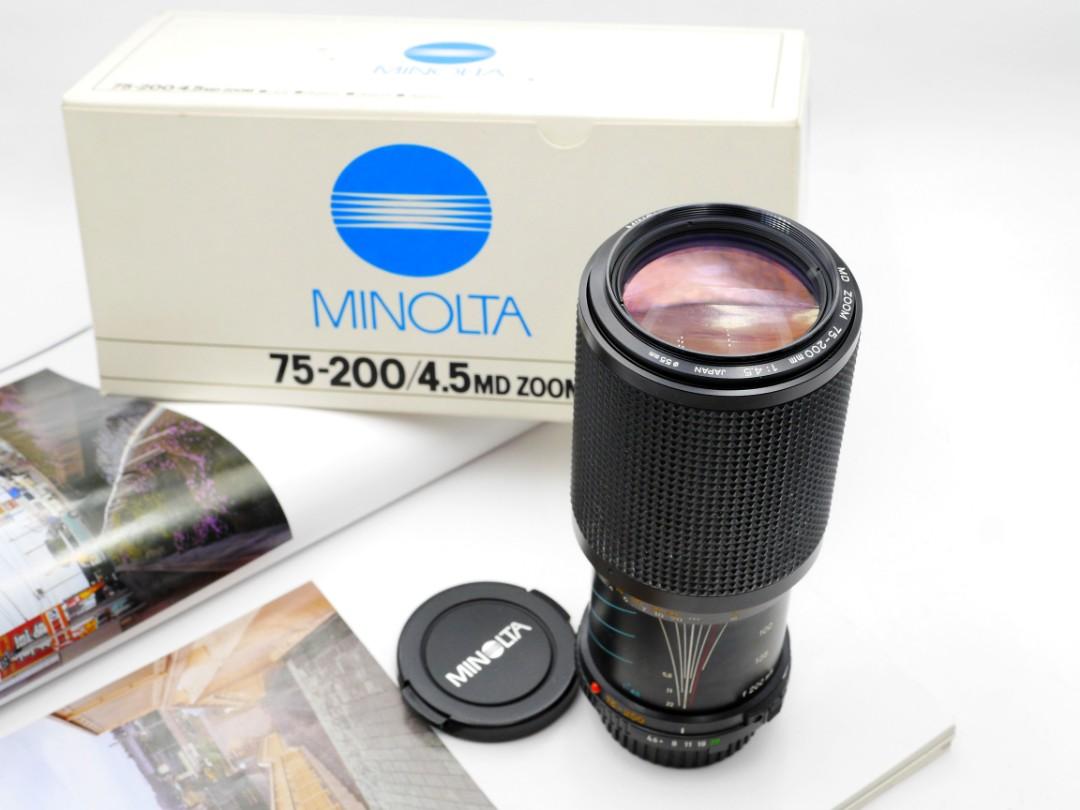 Minolta MD 75-200mm F4.5 BOXED [Minolta MD Mount], Photography, Lens ...