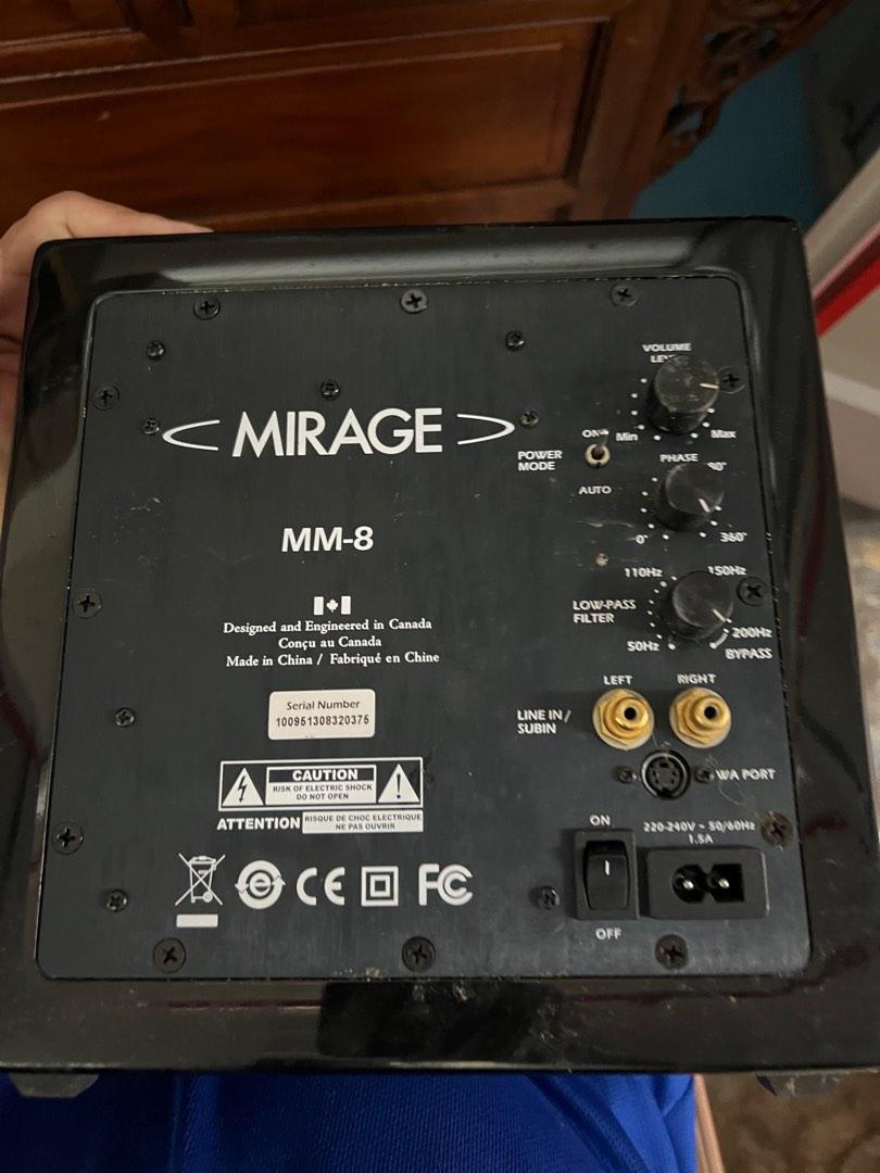 Mirage subwoofer with 2 rear speaker and 1 from speaker, Audio ...