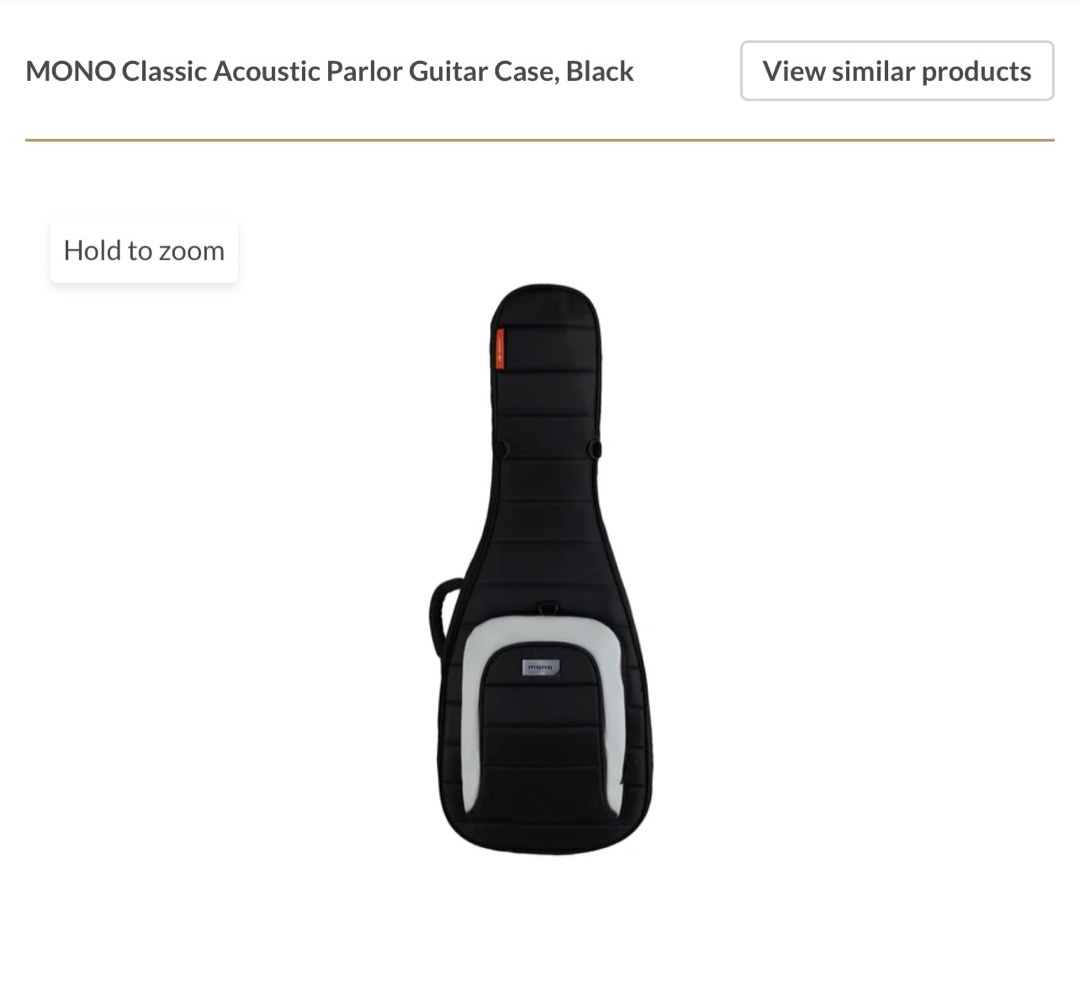MONO Classic Acoustic Parlor Guitar Case, Black, Hobbies & Toys, Music ...