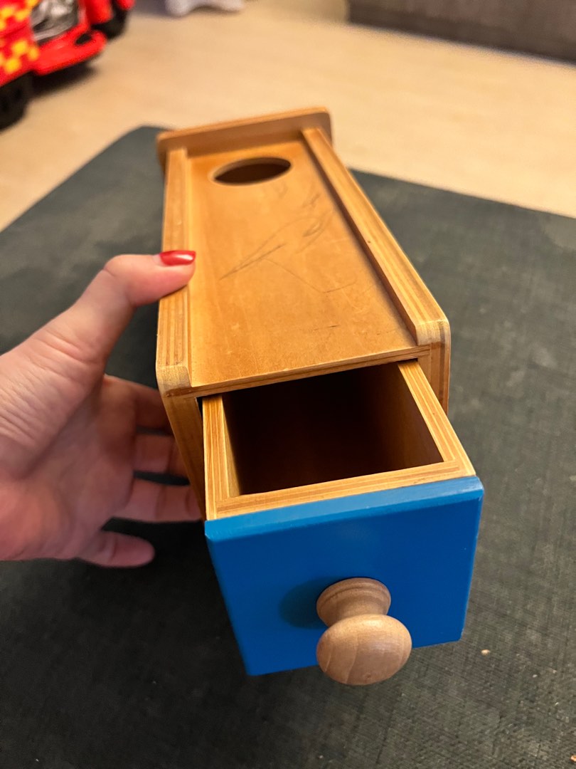 Montessori object permanence box, Babies & Kids, Infant Playtime on ...