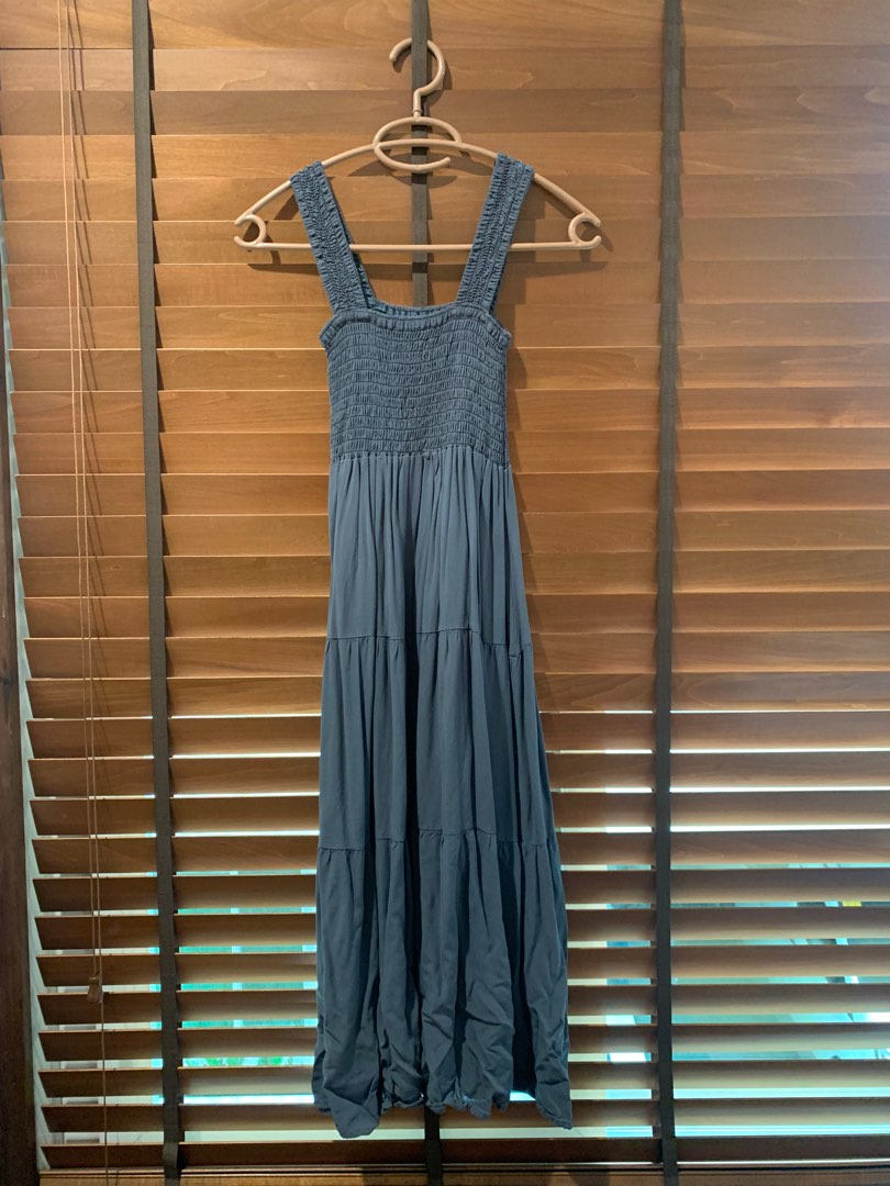 Navi blue maxi dress, Women's Fashion, Dresses & Sets, Dresses on Carousell