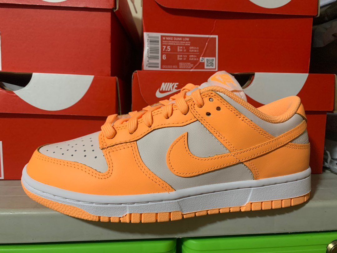Nike Dunk Low Peach Cream, Women's Fashion, Footwear, Sneakers on Carousell