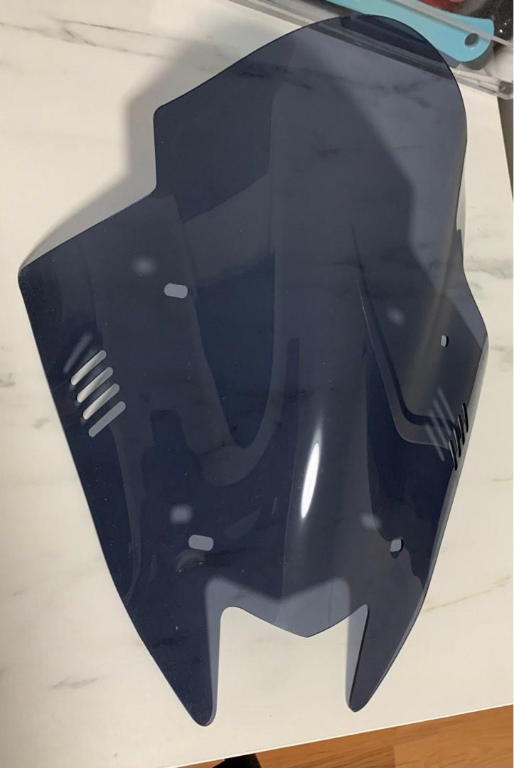 Nmax V2 Visor with shark fin (smoked), Motorcycles, Motorcycle ...