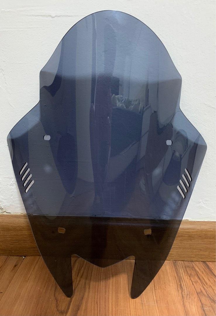 Nmax V2 Visor with shark fin (smoked), Motorcycles, Motorcycle ...