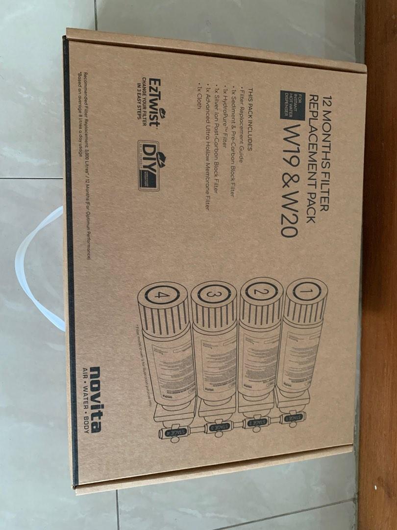 Novita W19 & W20 12-month filter replacement pack, Furniture & Home Living, Kitchenware ...