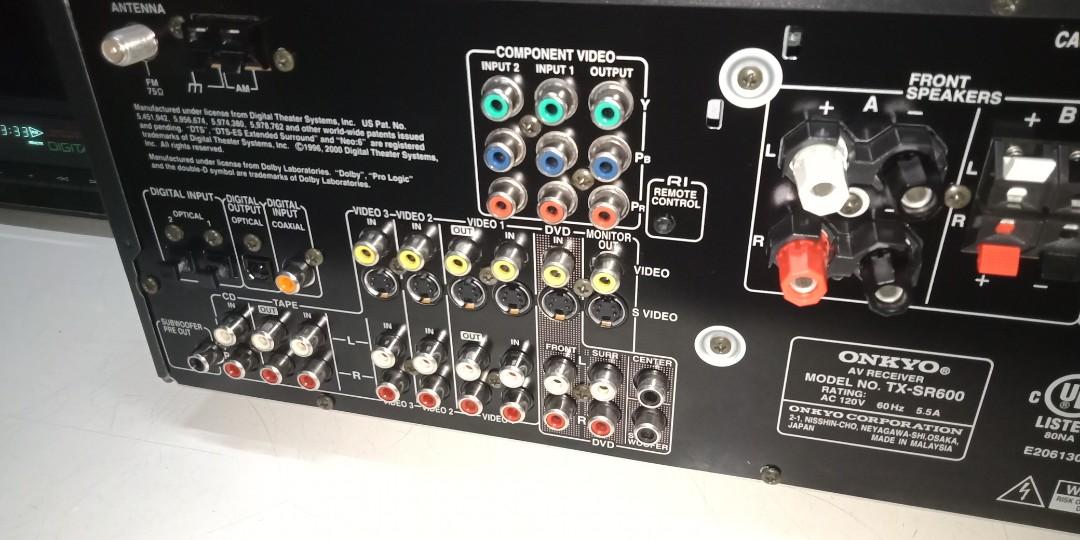Onkyo TX-SR600 6.1 Av Receiver, Audio, Soundbars, Speakers & Amplifiers ...