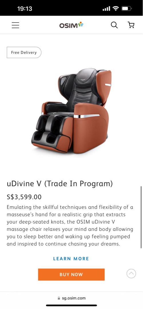Osim uDivine V, Health & Nutrition, Massage Devices on Carousell