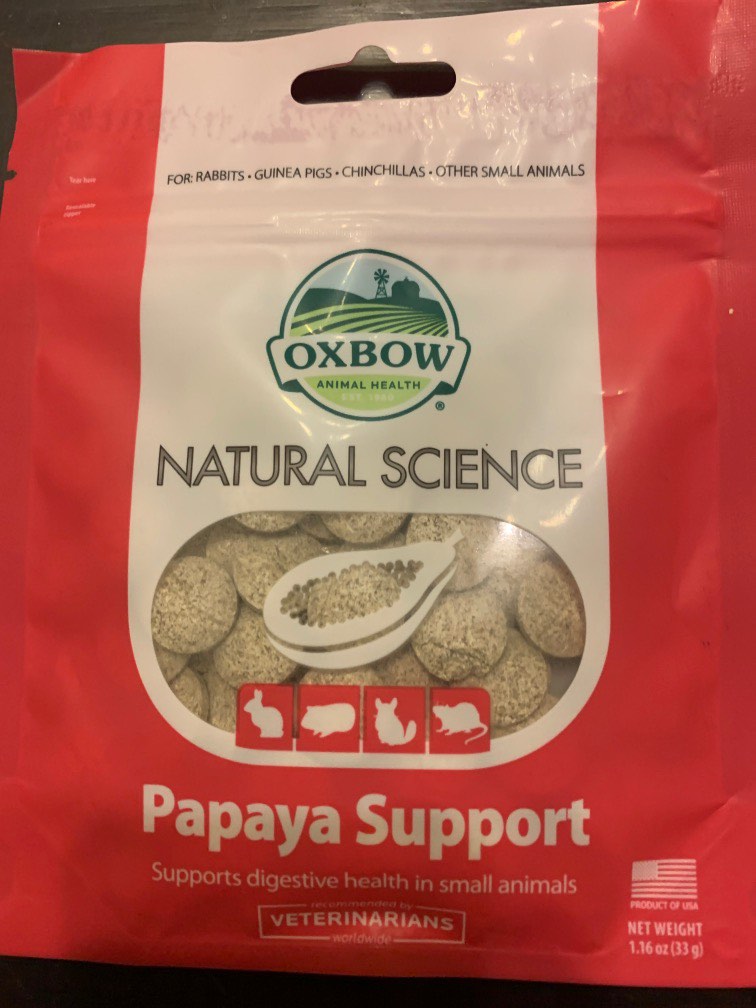 Oxbow Natural science Papaya Support, Pet Supplies, Pet Food on Carousell