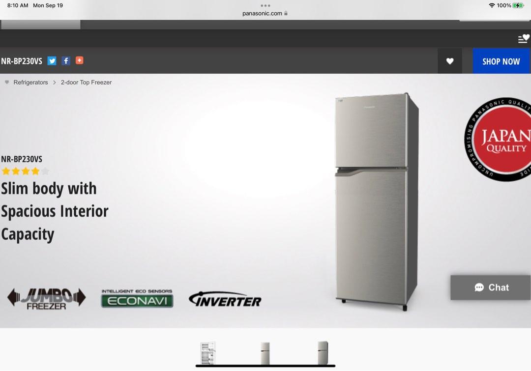 PANASONIC 2-door Inverter Ref Brand-New, Repriced, TV & Home Appliances ...