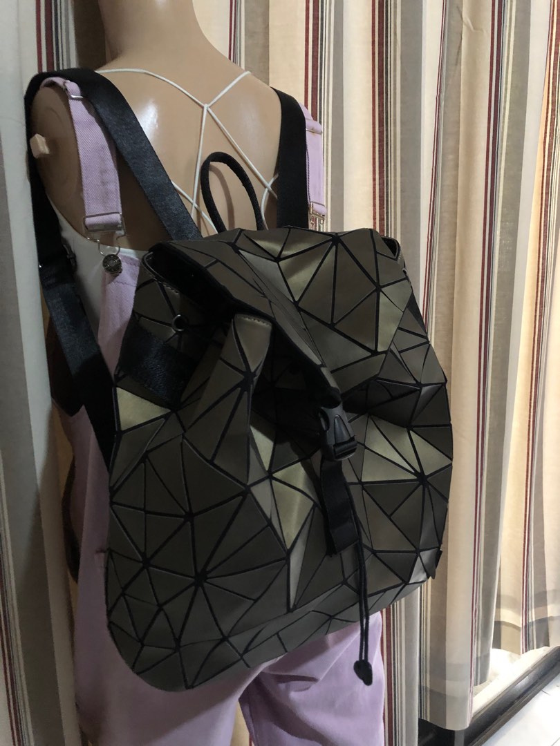 Patrizia Luca Geometric Matte Bronze in Faux Leather Backpack, Women's ...