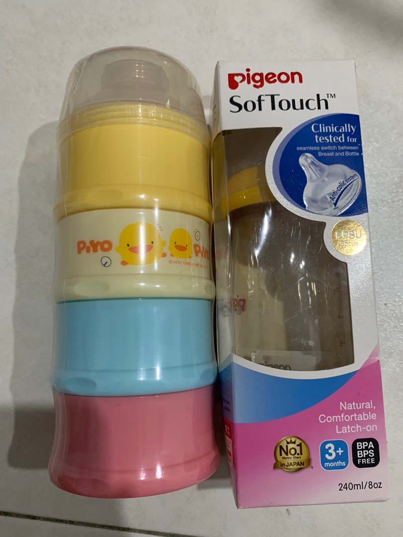Pigeon Milk Bottle & milk powder container, Babies & Kids, Nursing ...