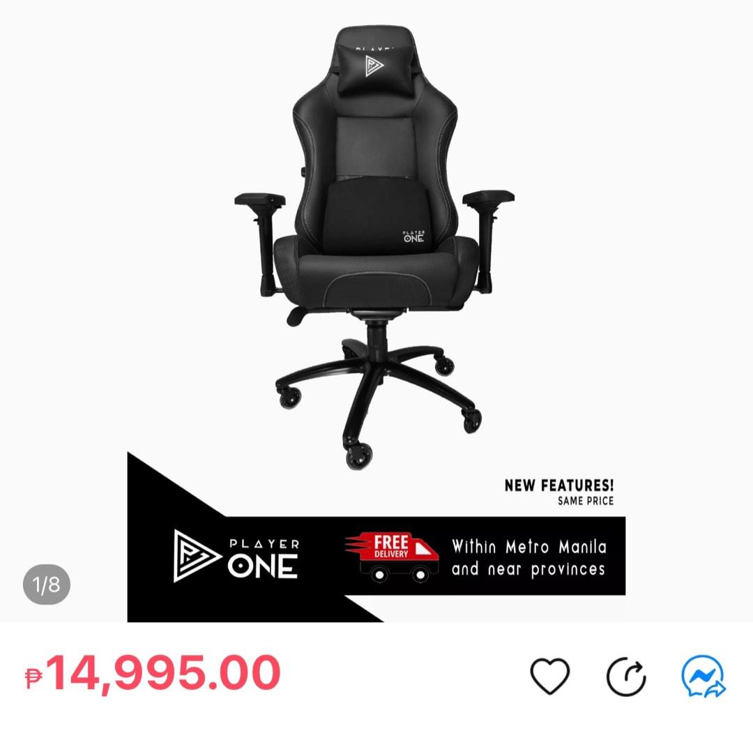 Player One Ghost Gaming Chair, Furniture & Home Living, Office ...