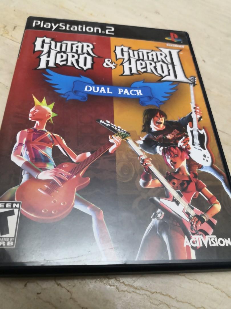 PS2 Original Game Guitar Hero and Guitar Hero2, Video Gaming, Video ...