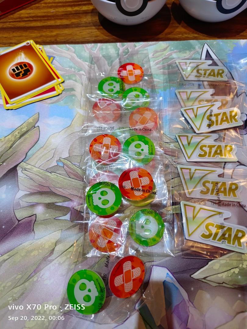 Pokemon TCG Damage Counter Dice, Condition markers and VSTAR marker ...