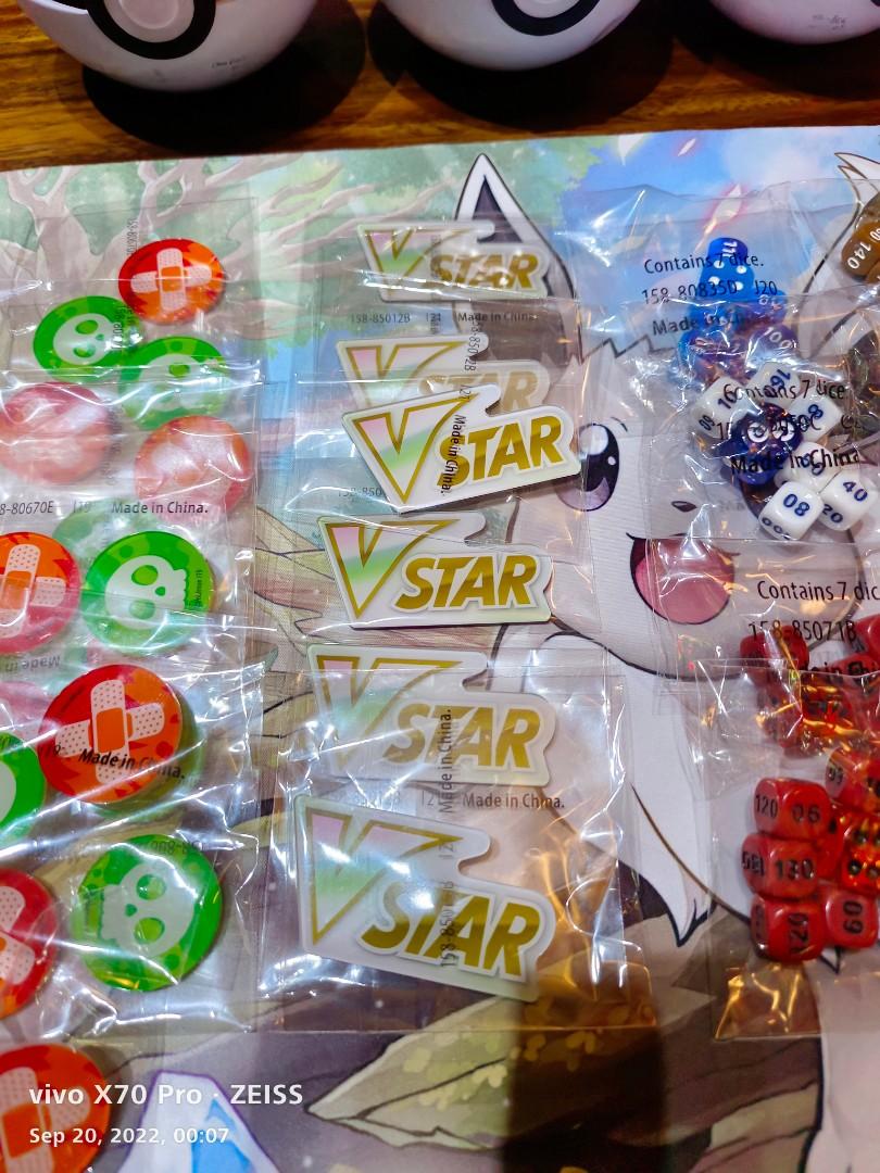 Pokemon TCG Damage Counter Dice, Condition markers and VSTAR marker ...