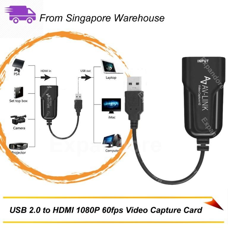Portable HD USB 2.0 to HDMI 1080P /60fps Video , Audio Capture Card ...