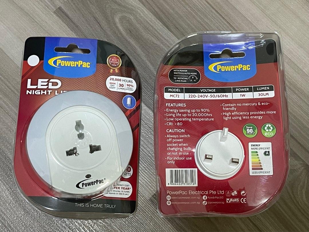 Powerpac auto sensor and dimming night light, Babies & Kids, Baby ...