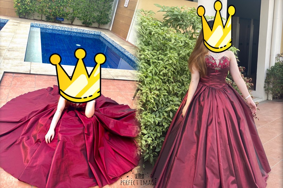 RED GOWN DEBUT, Women's Fashion, Dresses & Sets, Evening dresses ...