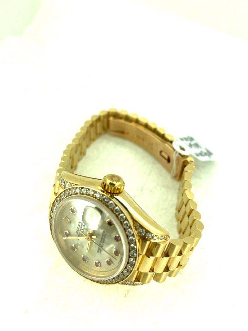 Rolex Lady Datejust 69158 (Factory Ruby dial & diamond bezel), Luxury ...