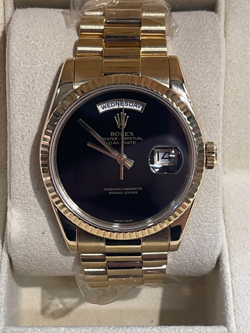 Rolex DayDate 118238 36mm Original Onyx, Luxury, Watches on Carousell