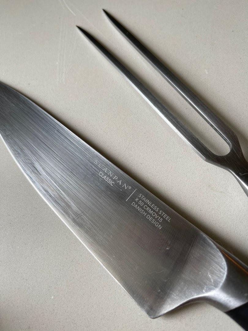 Scanpan Classic Knife, Carving Set, and Sharpener, Furniture & Home ...