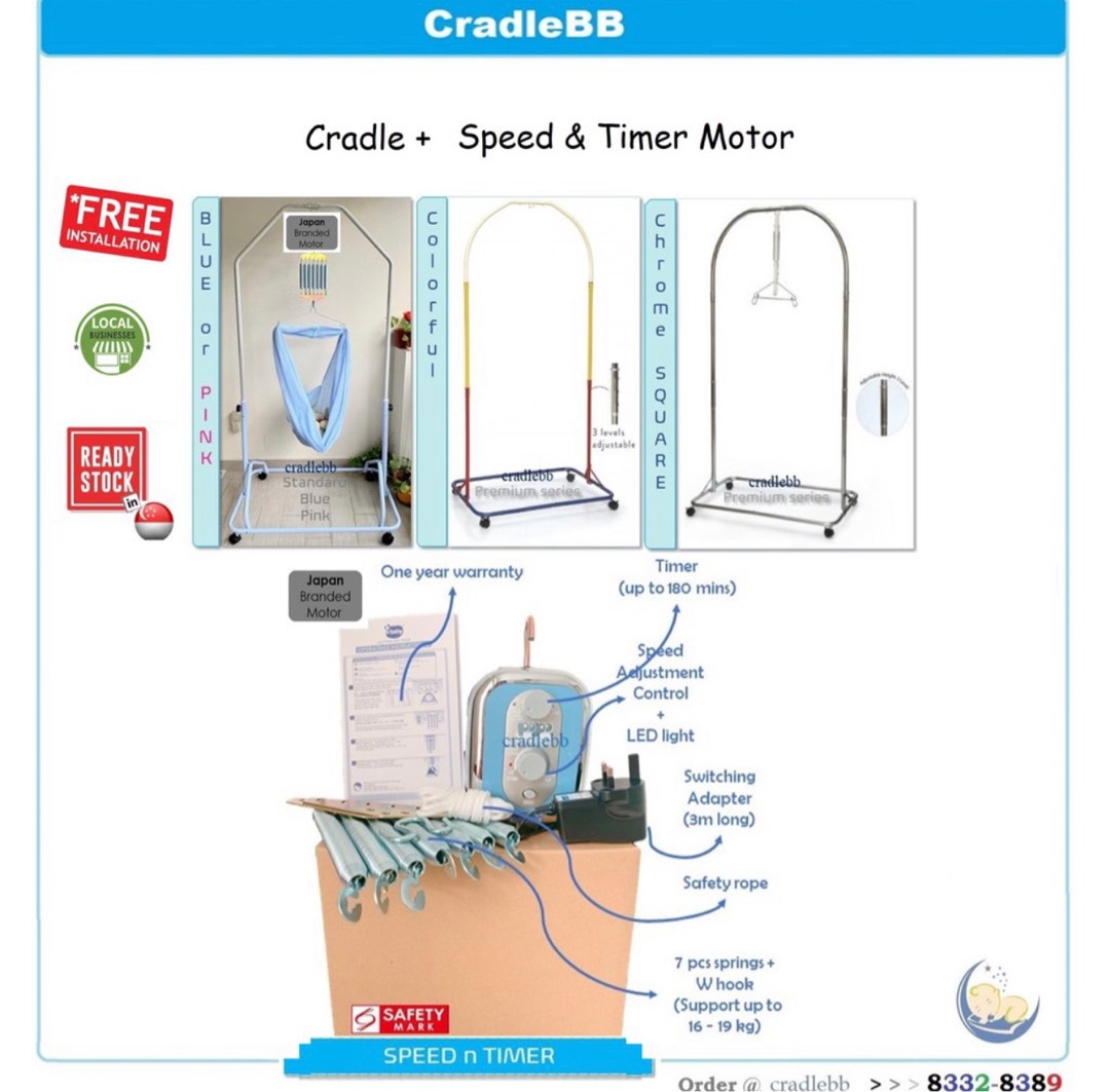 Selling this cradle with speed + timer motor, Babies & Kids, Baby ...