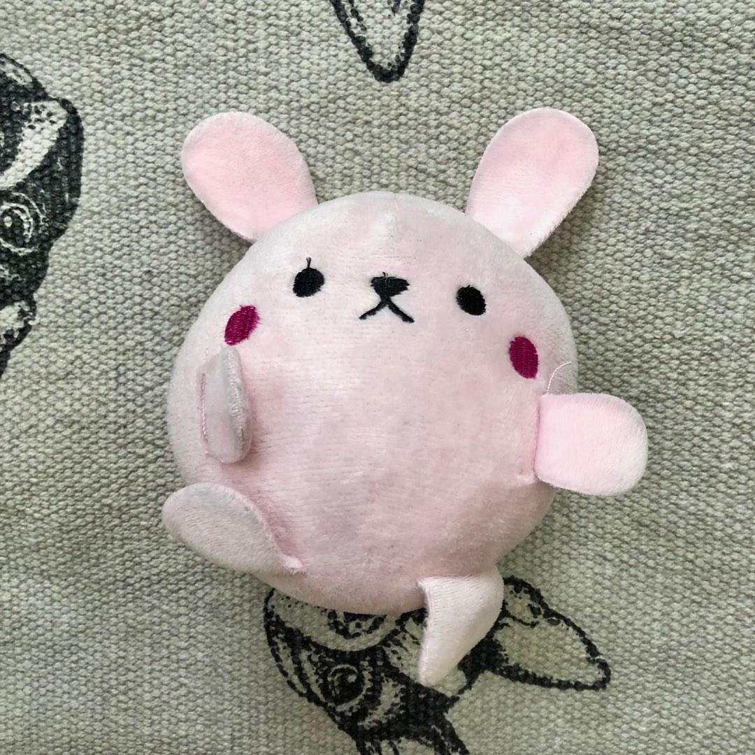 Small Cute Light Pink Round Bunny Rabbit - Fluffy floofy Stuffed Toy ...