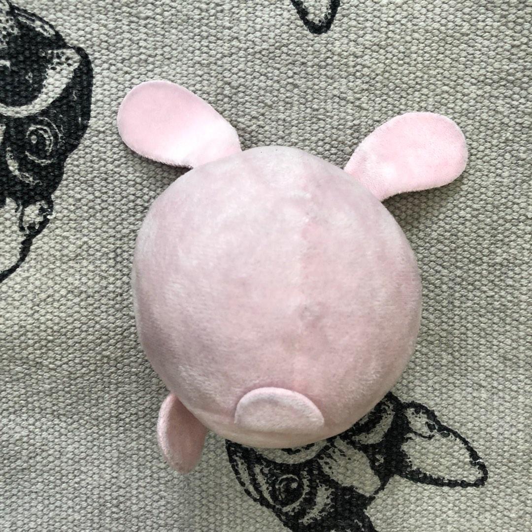 Small Cute Light Pink Round Bunny Rabbit - Fluffy floofy Stuffed Toy ...